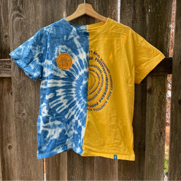 Dutch Bros | Tops | Dutch Bros T Shirt Blue Tie Dye Yellow Split T ...